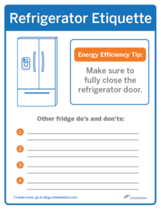 Office Etiquette Signs to Conserve Energy & Water | Constellation