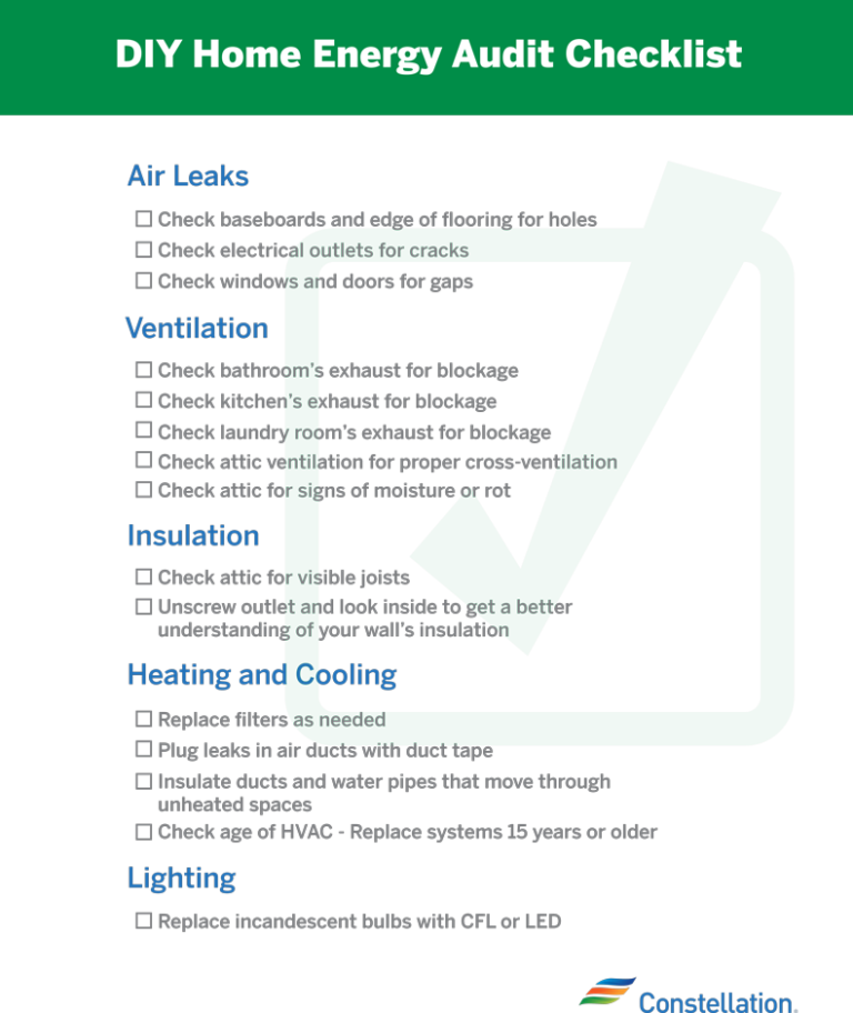 Home Energy Audit Checklist | Constellation