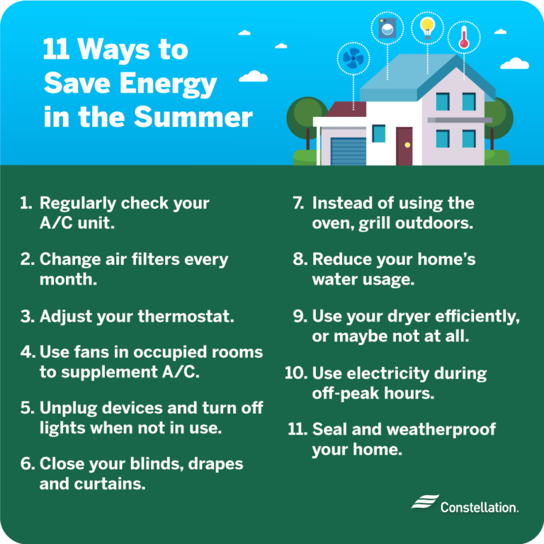 11 Energy-Saving Tips For Summer | Constellation
